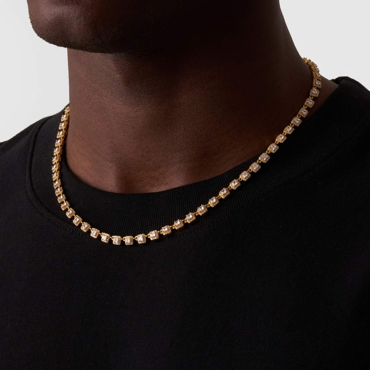 Cluster Stone Tennis Chain (Gold) | CRAFTD London