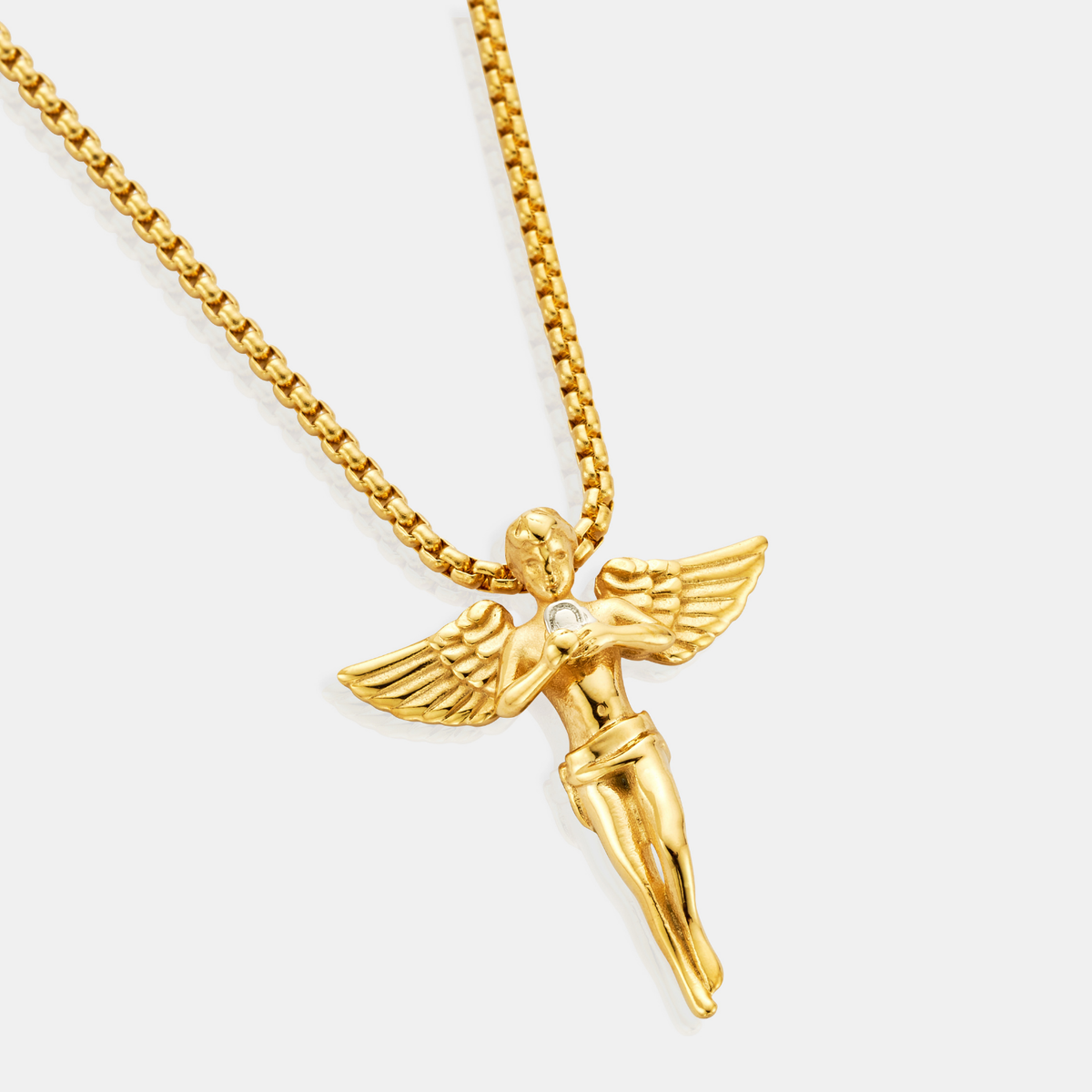 Gold Angel Pendant | CRAFTD London