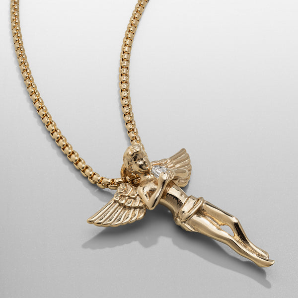 Gold Angel Pendant | CRAFTD London