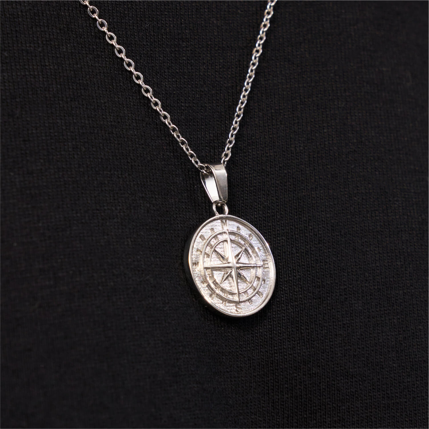 Compass Pendant | Compass Necklace Silver | CRAFTD London