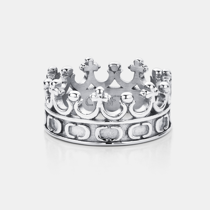 Crown Ring | Mens Silver Crown Ring | CRAFTD London