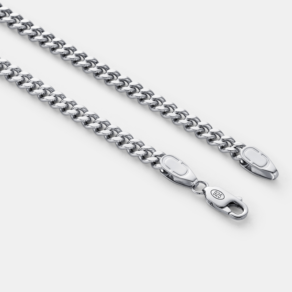 Sterling Silver Cuban Link 4mm Men's Chain