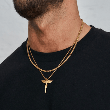 Gold Angel Pendant | CRAFTD London
