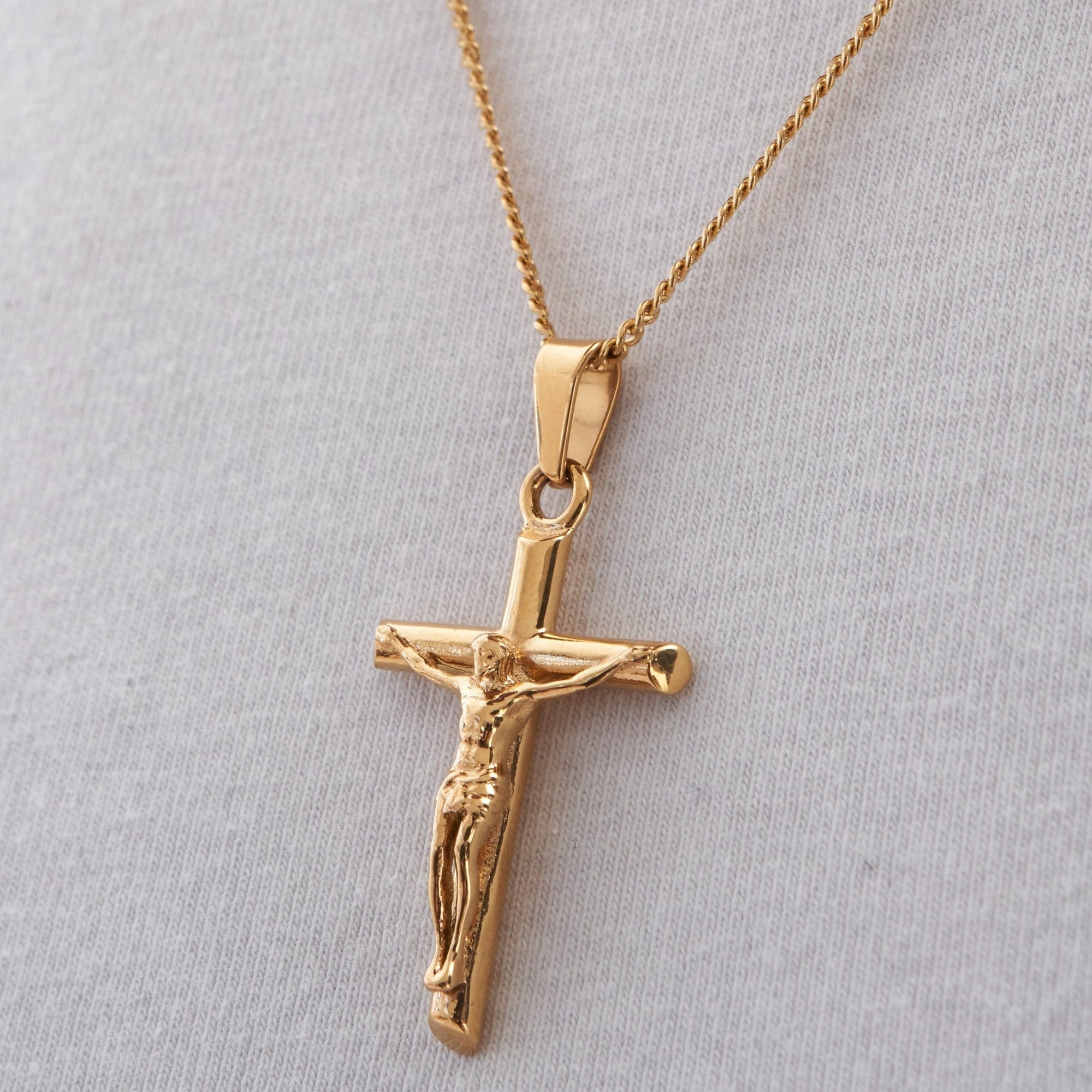 Gold Cross Pendant (Gold) | CRAFTD UK