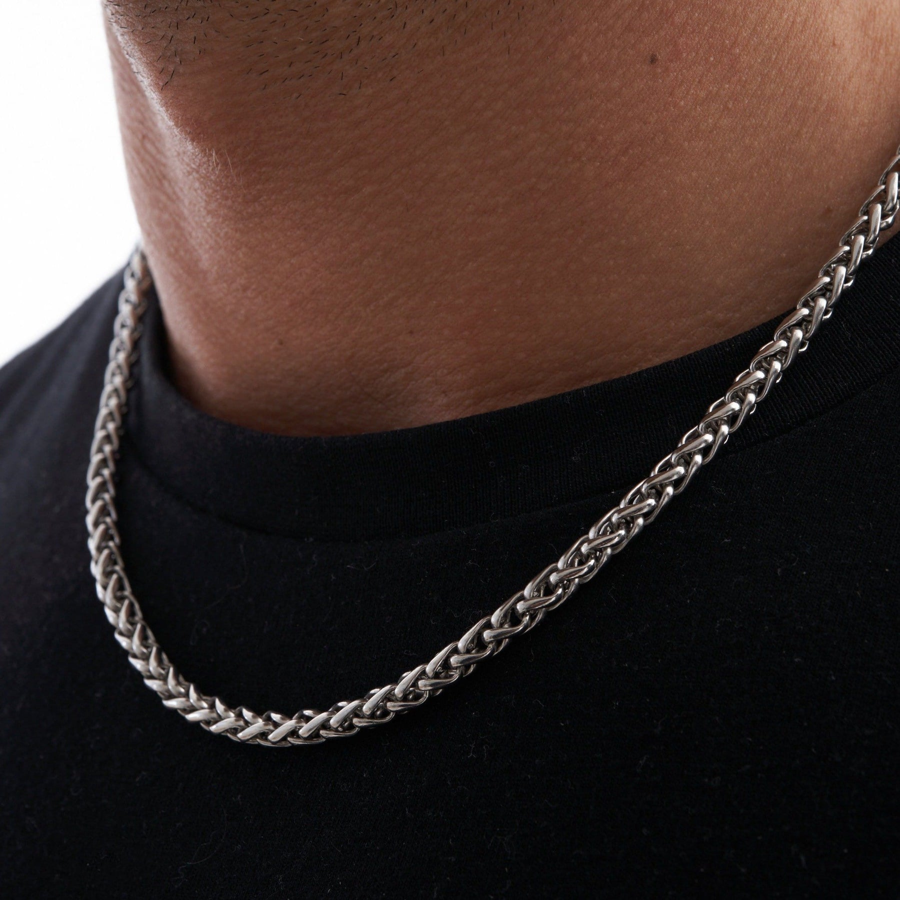 Silver Wheat Chain Necklace | CRAFTD UK