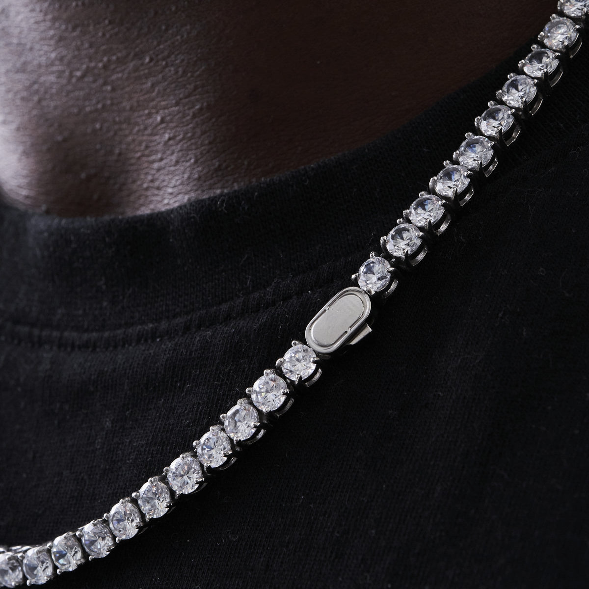 Silver Tennis Chain For Men | CRAFTD UK