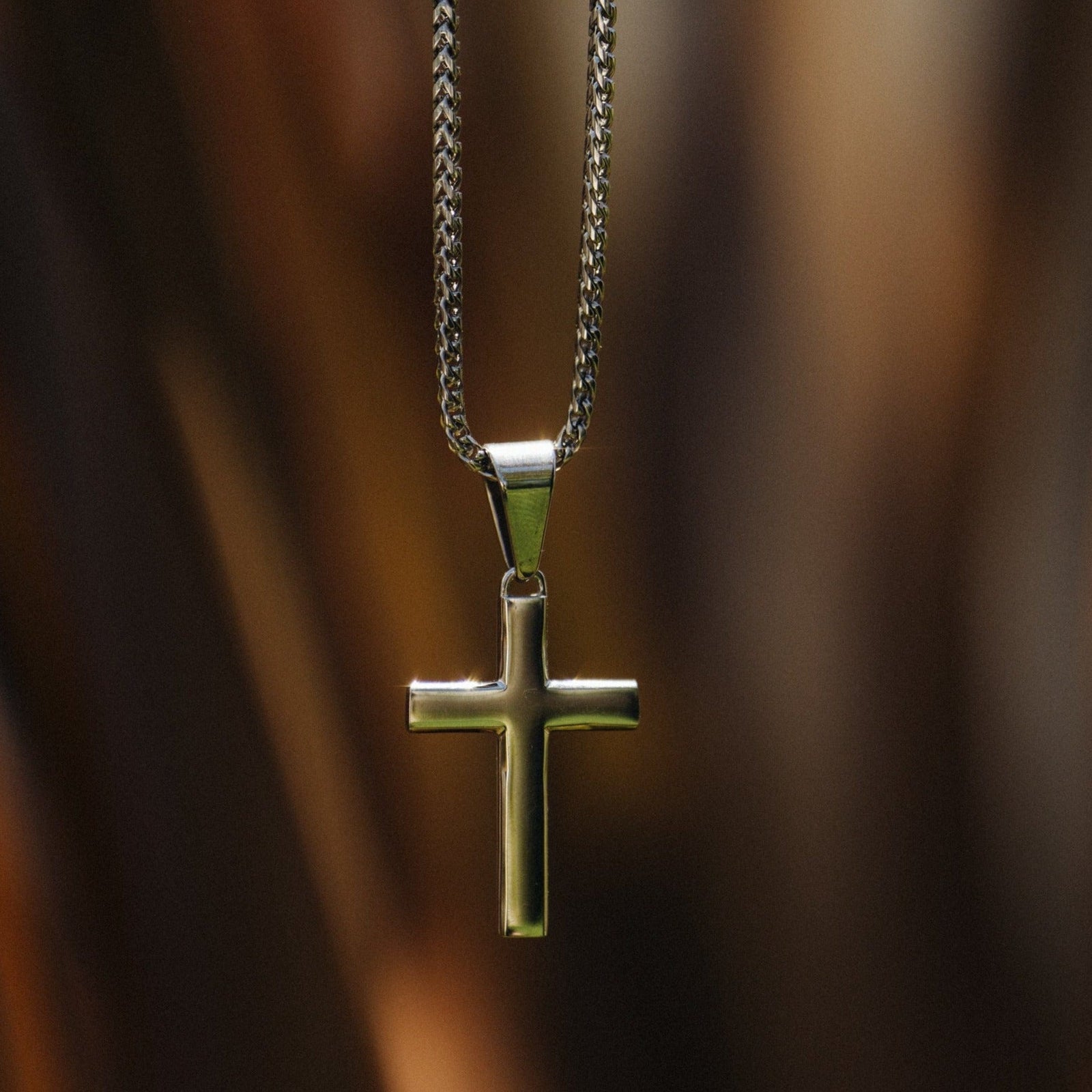 Silver Latin Cross Pendant for Men | CRAFTD London