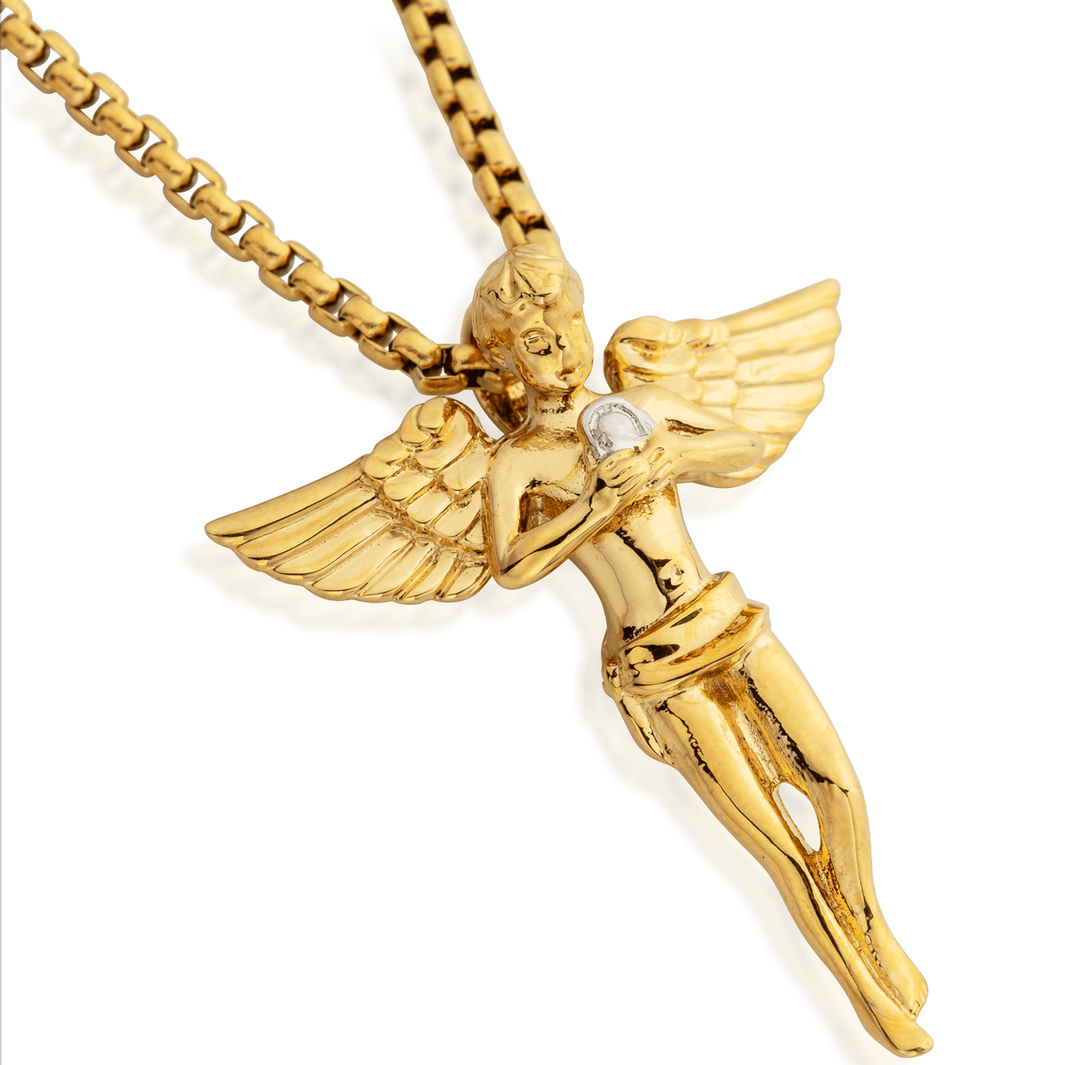 Gold Angel Pendant | CRAFTD London