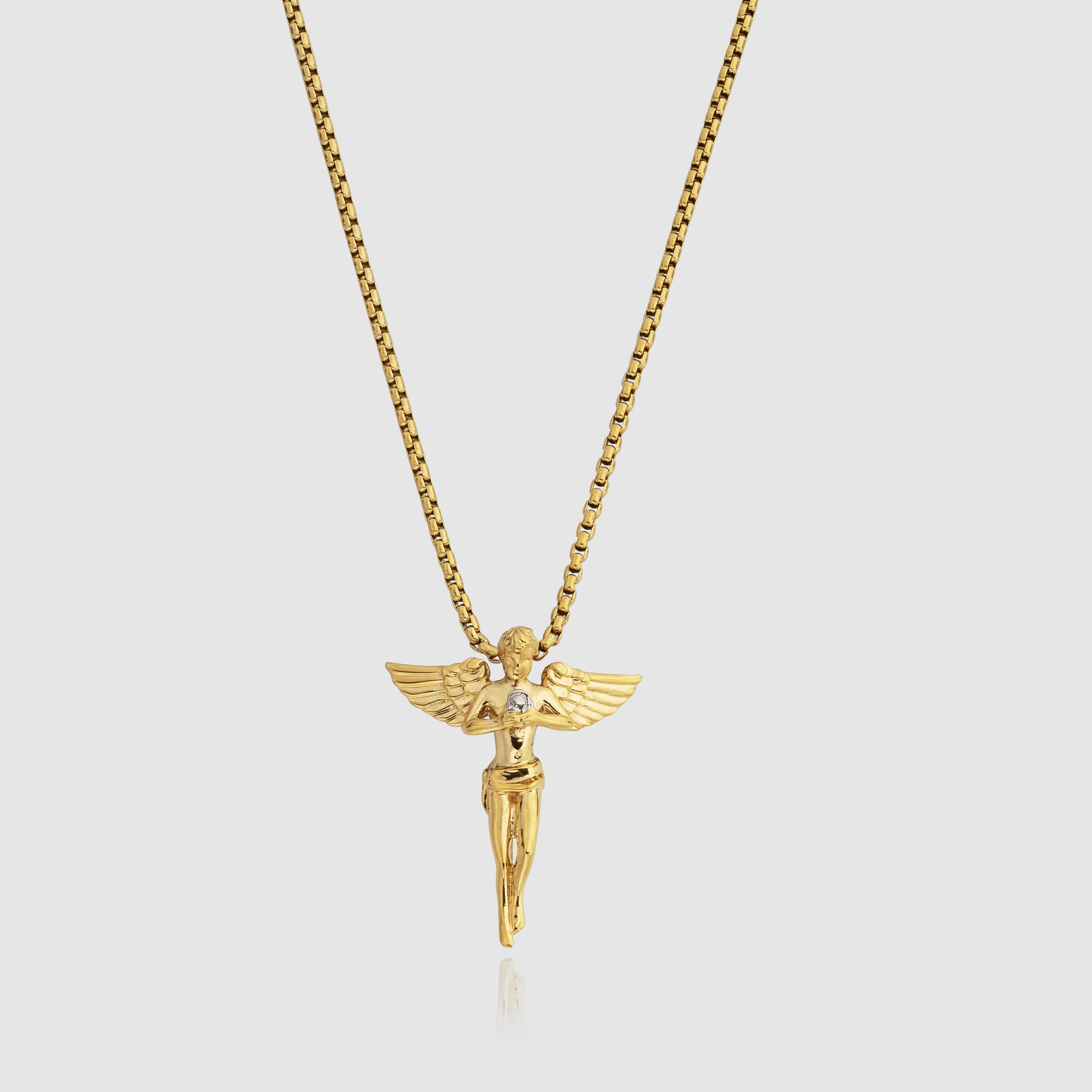 Gold Angel Pendant | CRAFTD London