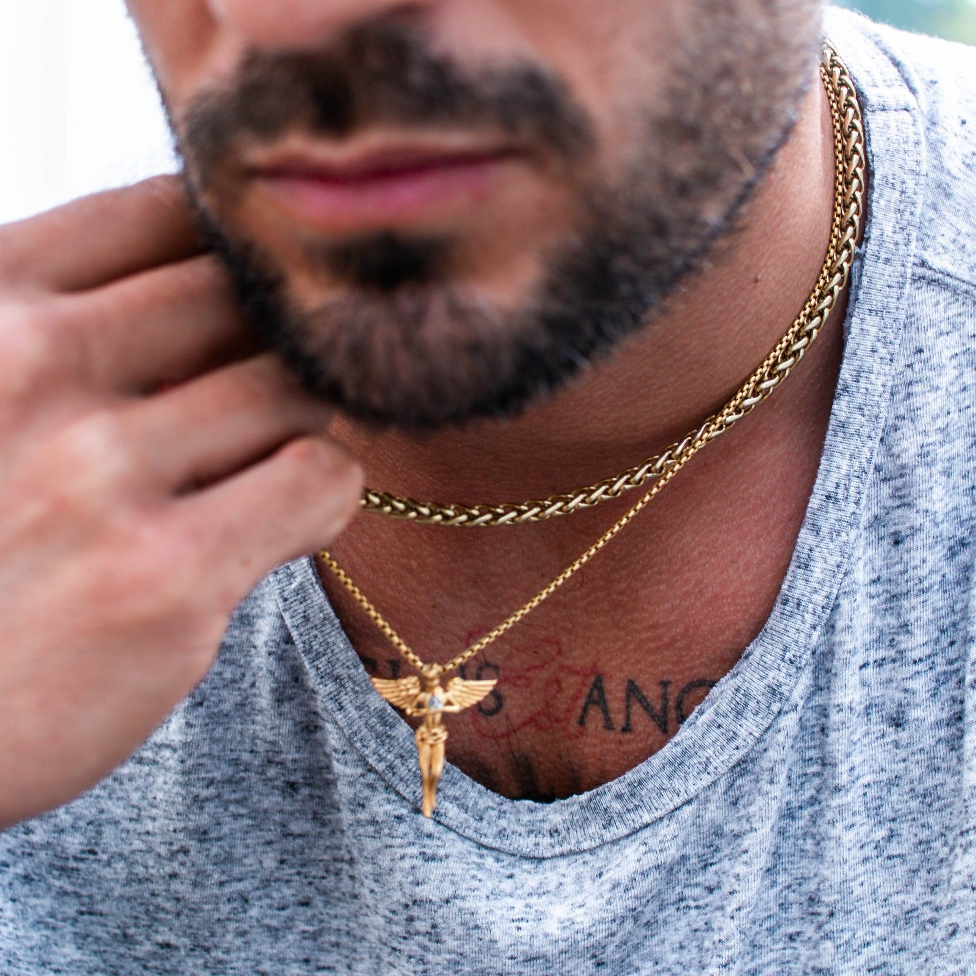Gold Angel Pendant | CRAFTD London